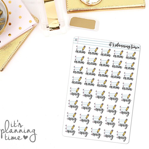 Homework Due and Assignment Due School Planner Stickers - Etsy