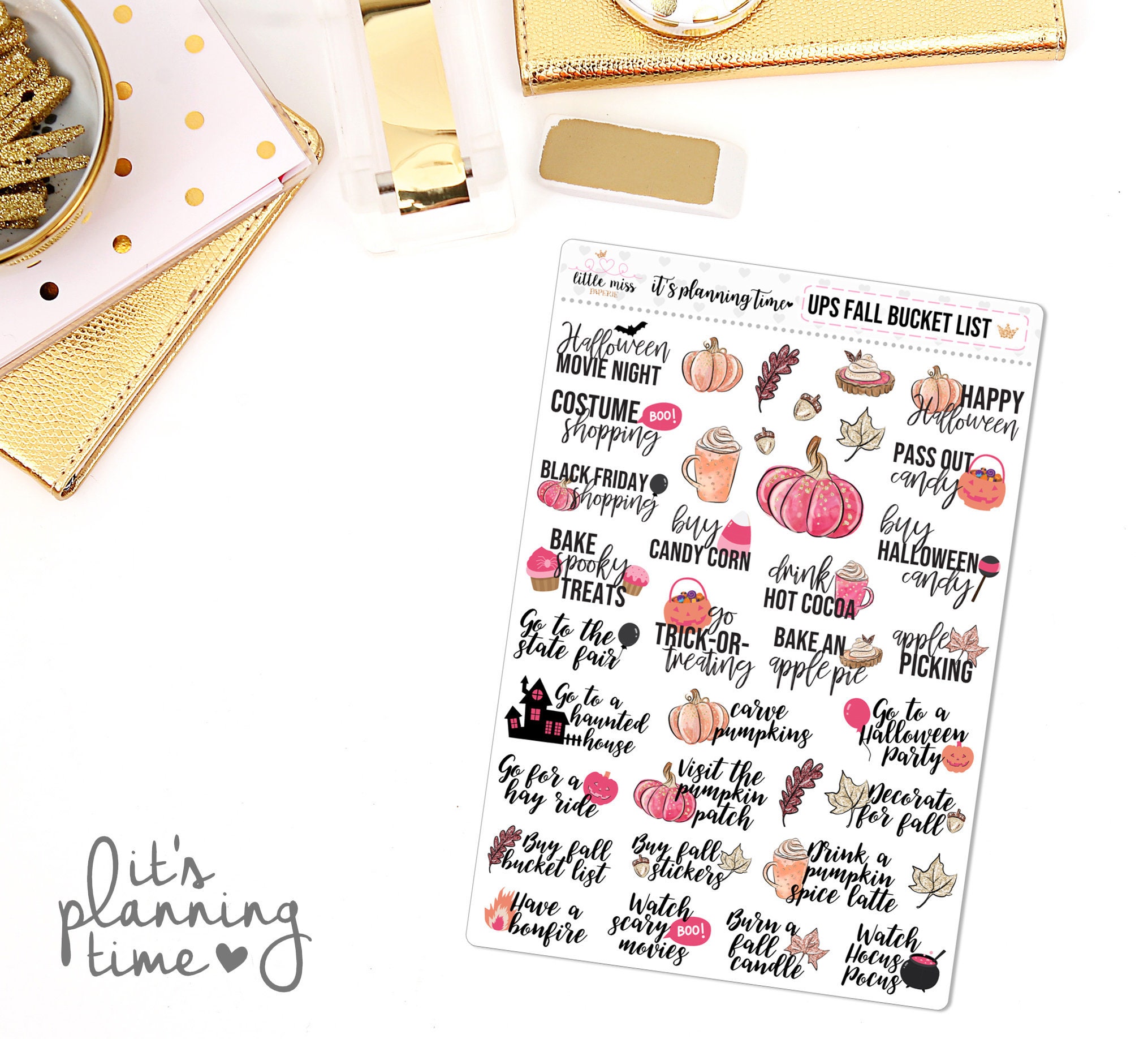 Fall Bucket List Planner Stickers - Etsy