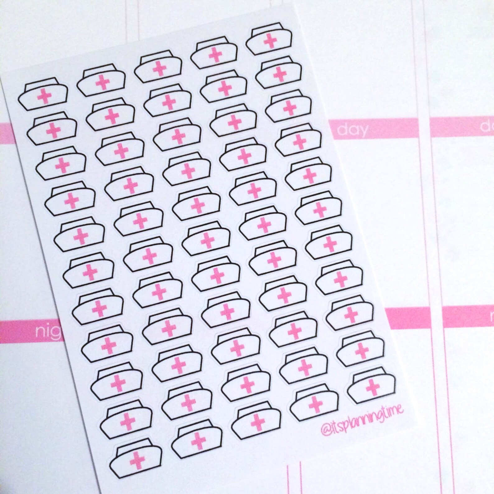 Nurse Hat Planner Stickers- 55 Count - Etsy
