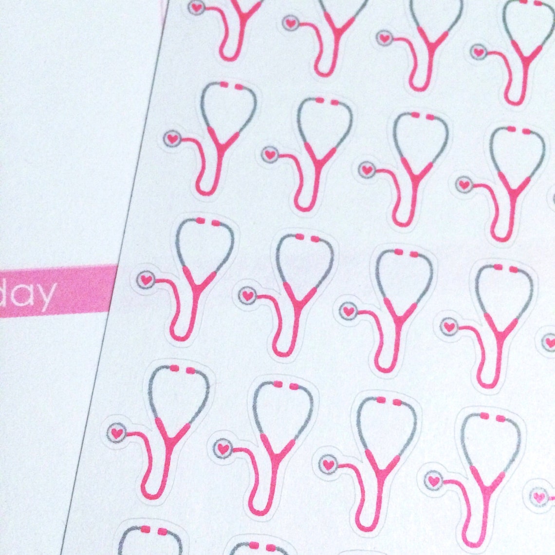 Stethoscope Planner Sticker Sheet-36 Count - Etsy