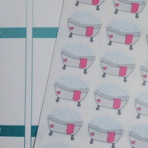 Bath Time Planner Sticker Sheet- 28 Count - Etsy