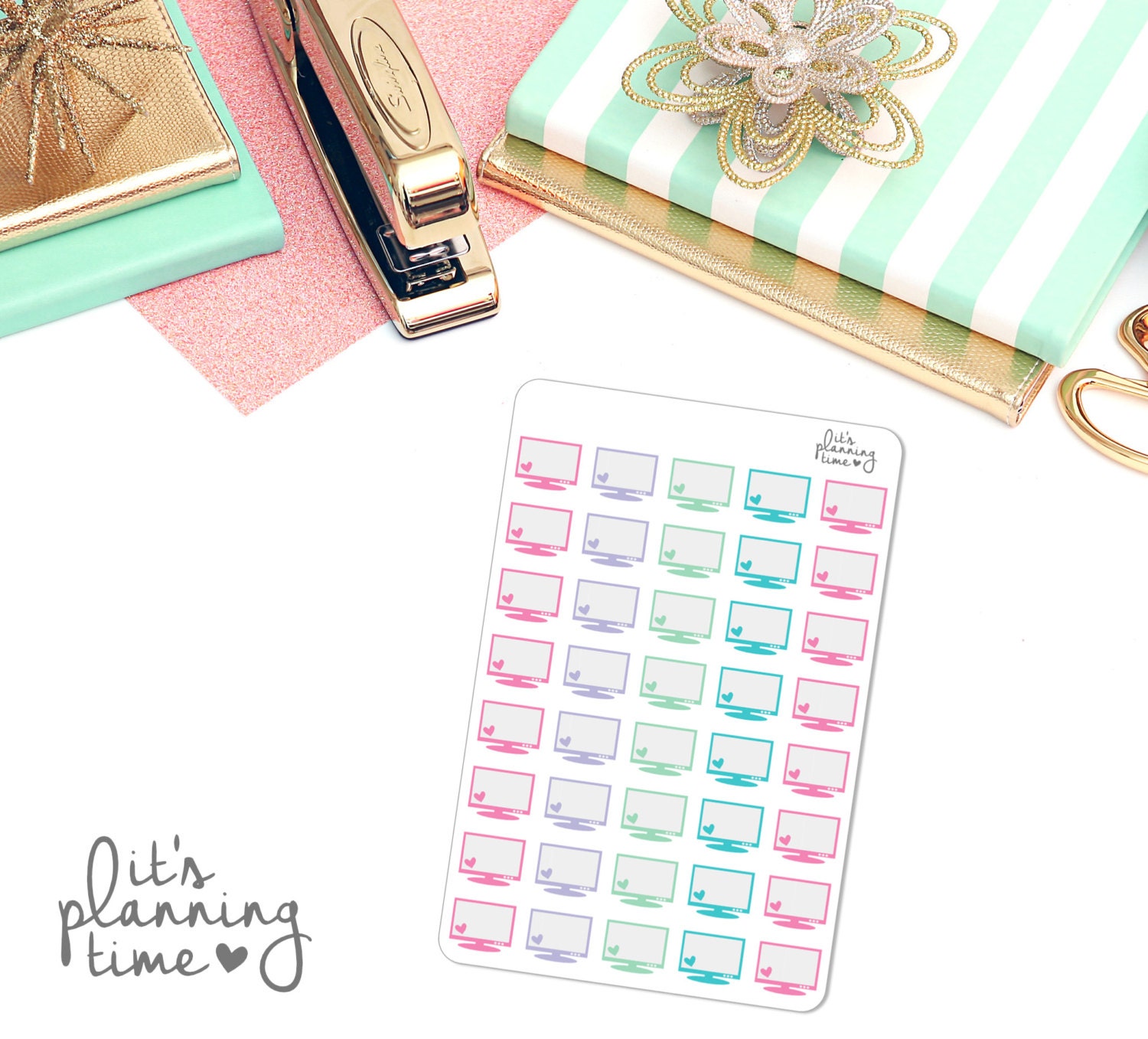 Computer Desktop Planner Stickers 40 count | Etsy