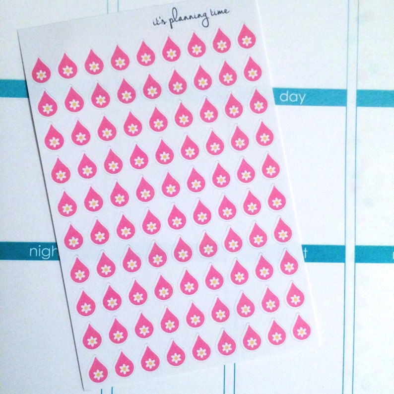 Period Tracker Planner Stickers- 90 Count - Etsy