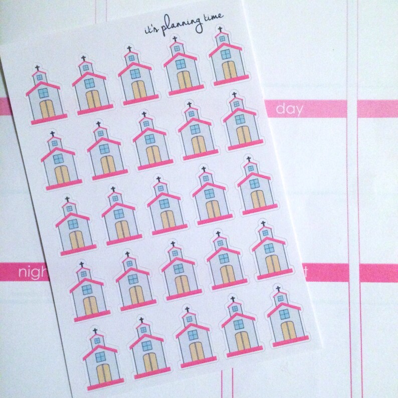 Church Planner Stickers 25 Count | Etsy