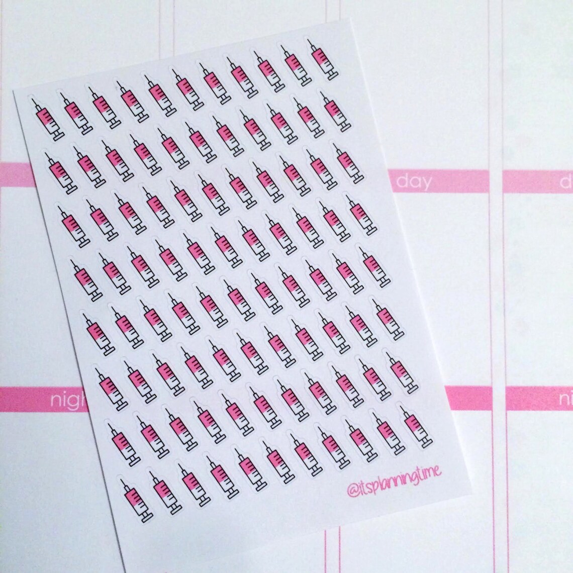 Syringe Planner Stickers 88 Count | Etsy