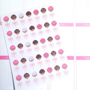 Cake Pop Planner Stickers- 35 Count - Etsy