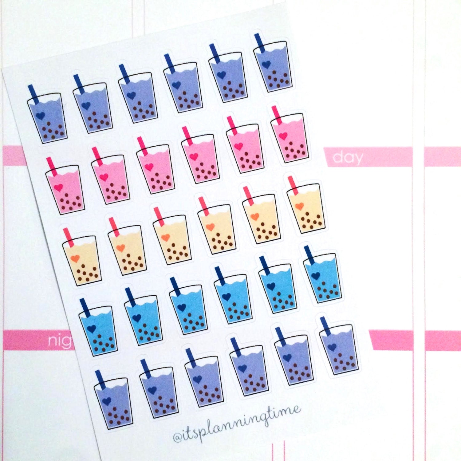 Tapioca Bubble Tea Planner Stickers 30 Count - Etsy