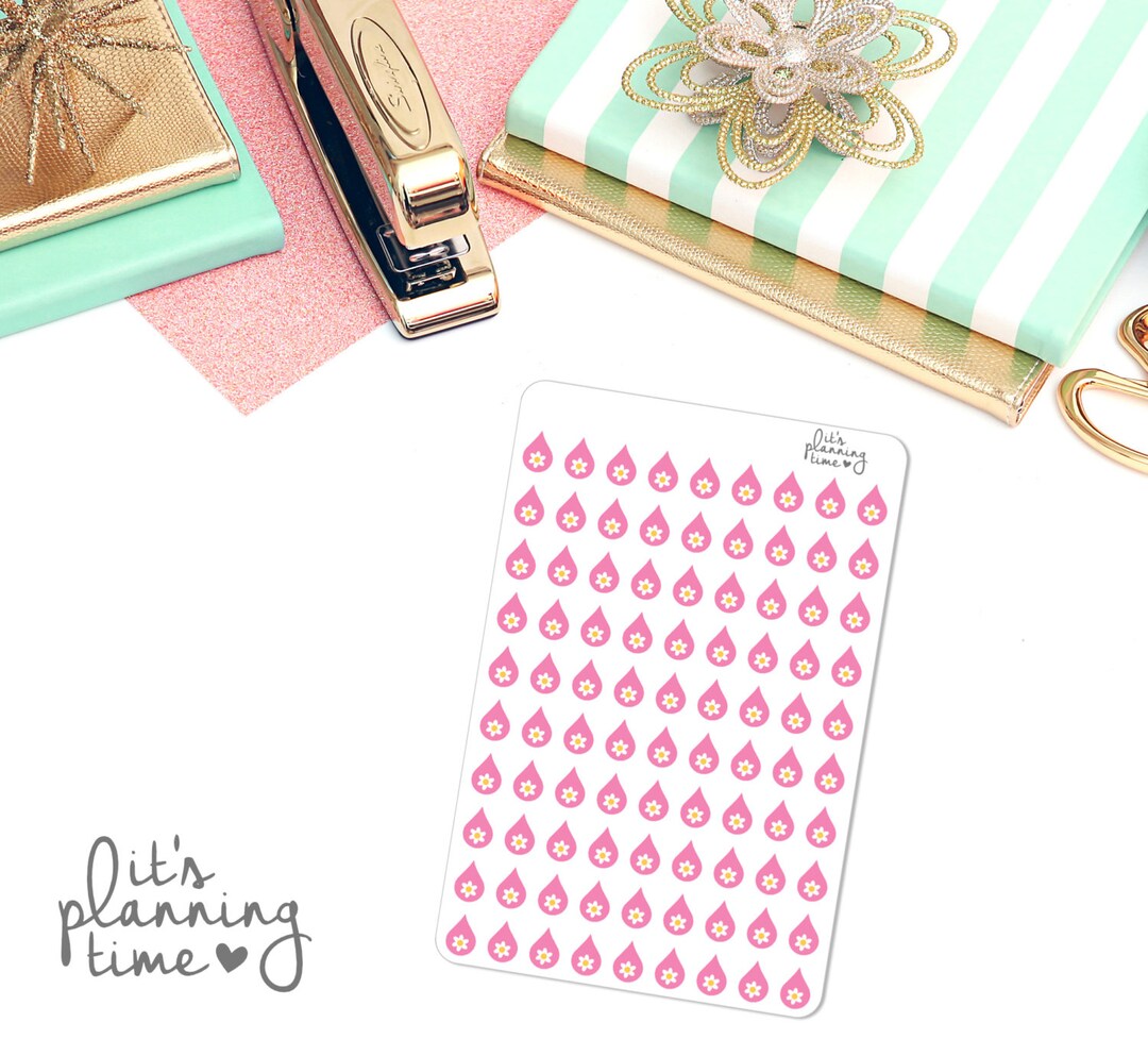 Period Tracker Planner Stickers- 90 Count - Etsy