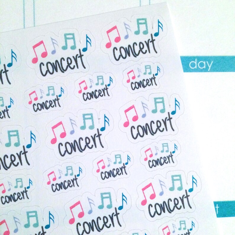 Concert Planner Stickers 28 Count - Etsy
