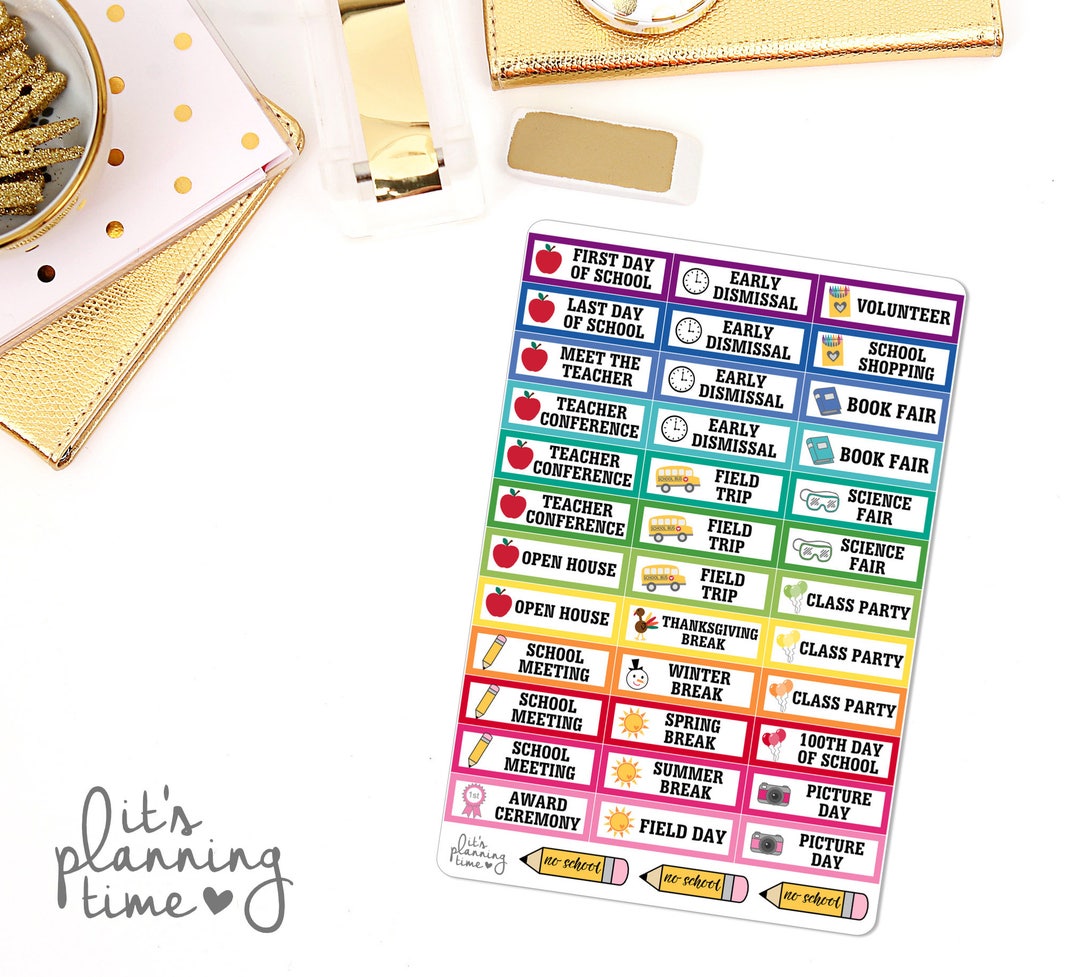 Back to School Fun Planning Stickers - Etsy