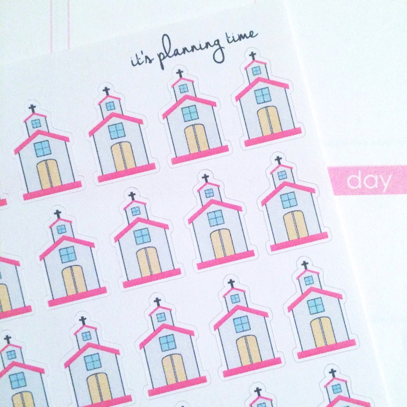 Church Planner Stickers 25 Count | Etsy