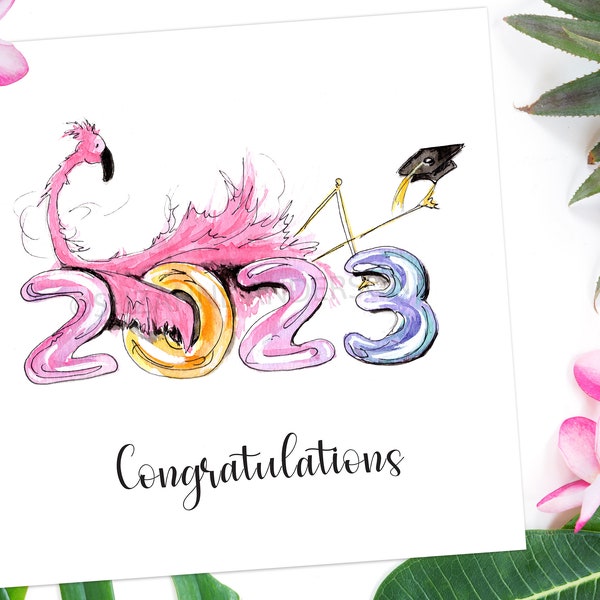 Graduation Flamingo - Etsy
