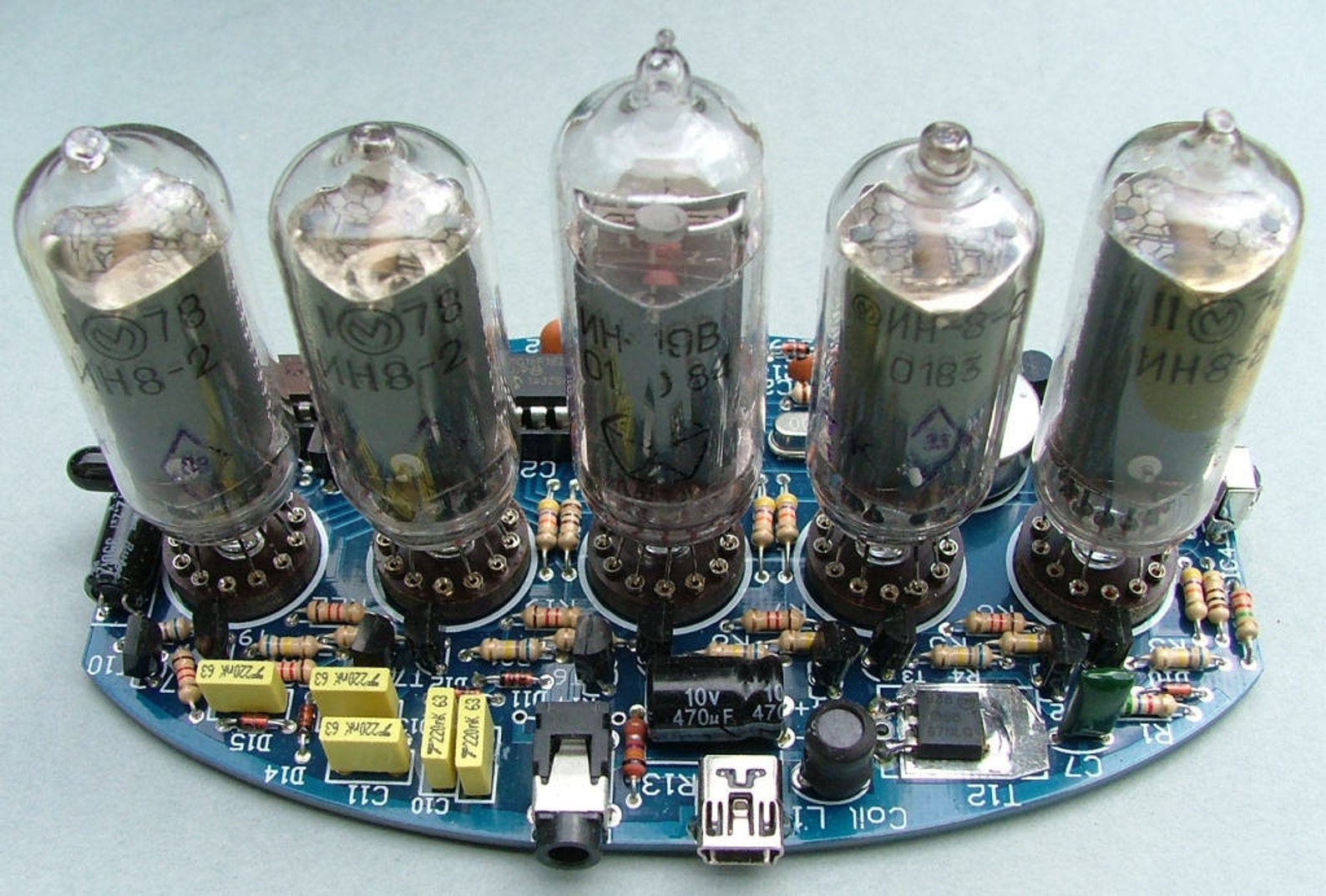 5-tube Nixie Clock V2 DIY Kit With Copper Top - Etsy