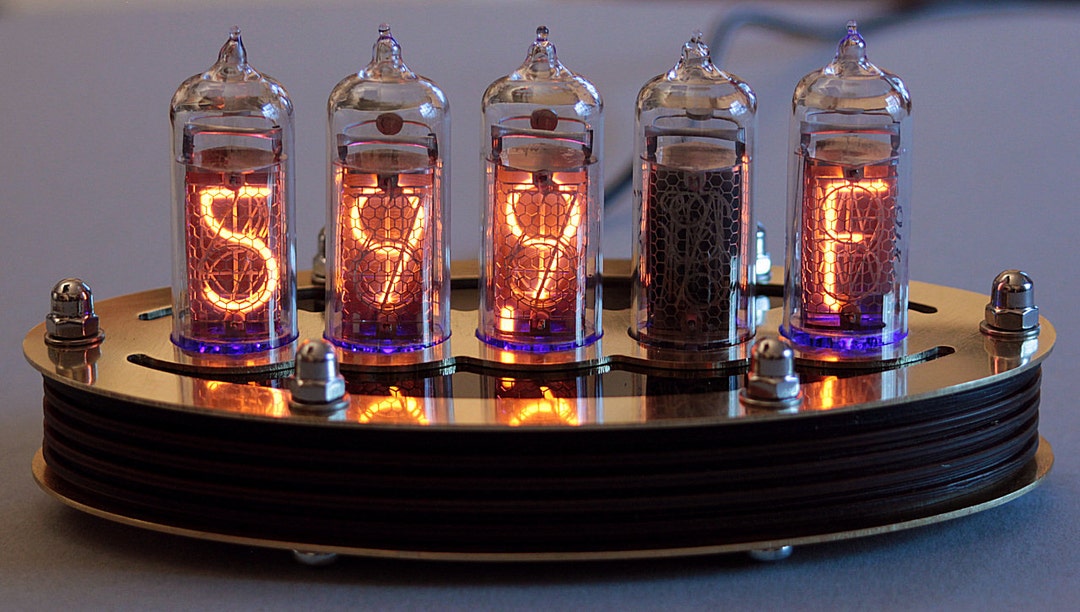 5-tube Nixie Thermometer V2 (assembled and Ready to Use, With Brass Top ...
