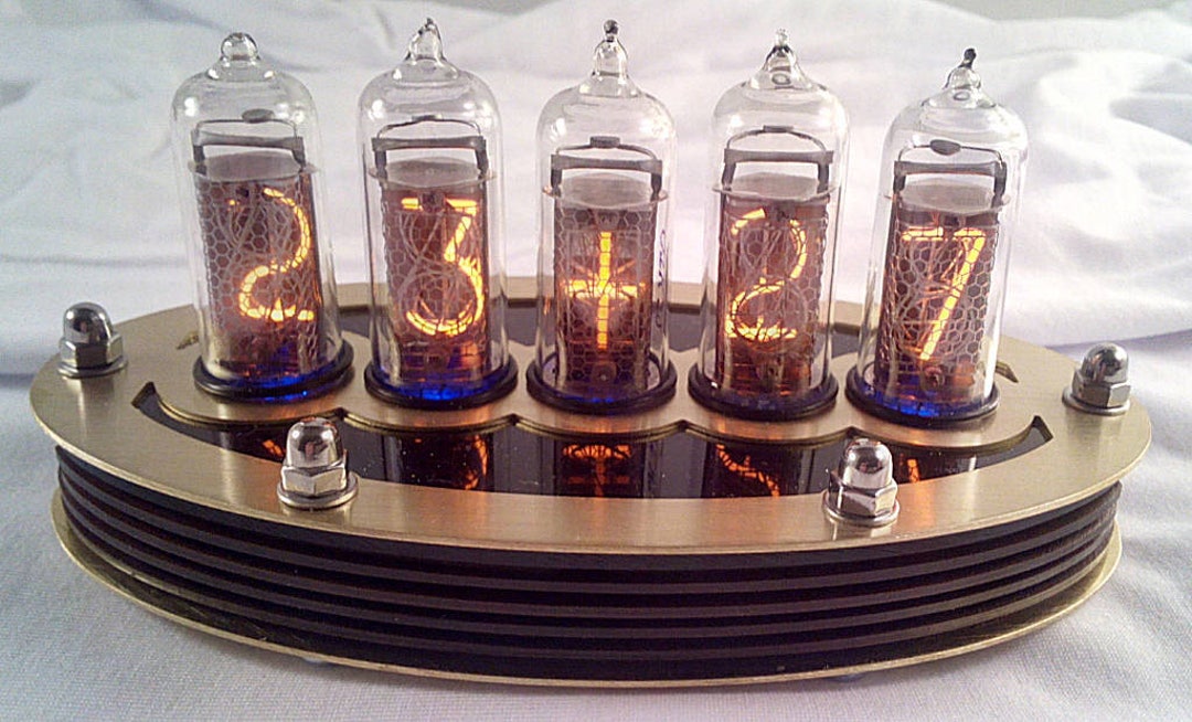 5-tube IN14 Nixie Clock Kit With Brass and Paxolin Case - Etsy UK
