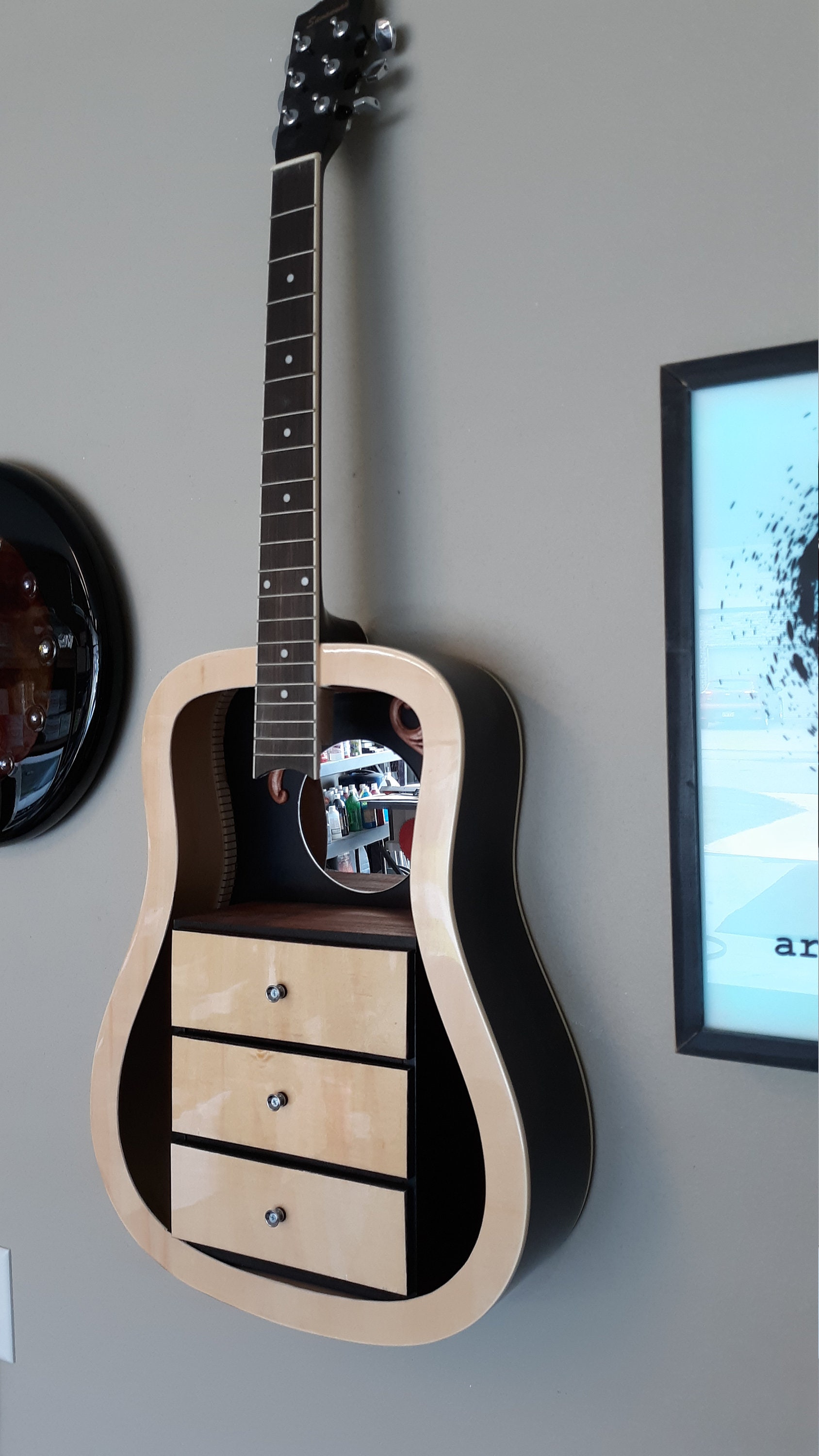 Guitar Shelf 168. Recycled Full Size Acoustic Guitar With - Etsy