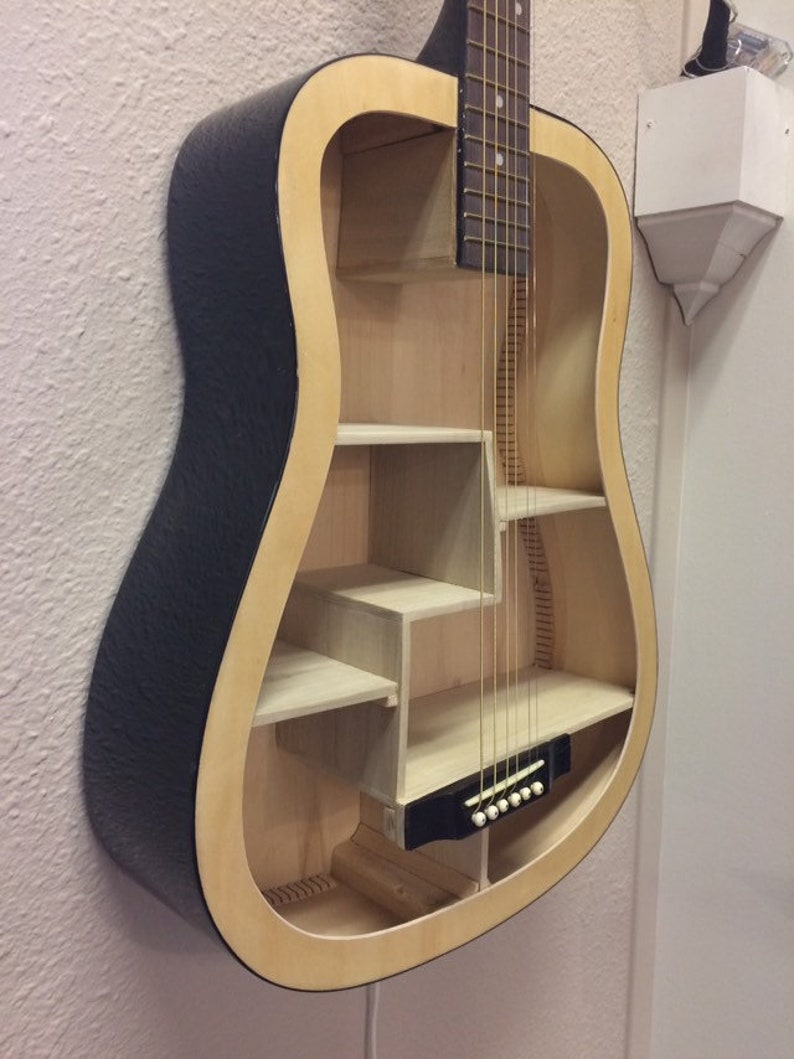 Guitar Shelf 130. Recycled acoustic guitar with custom | Etsy
