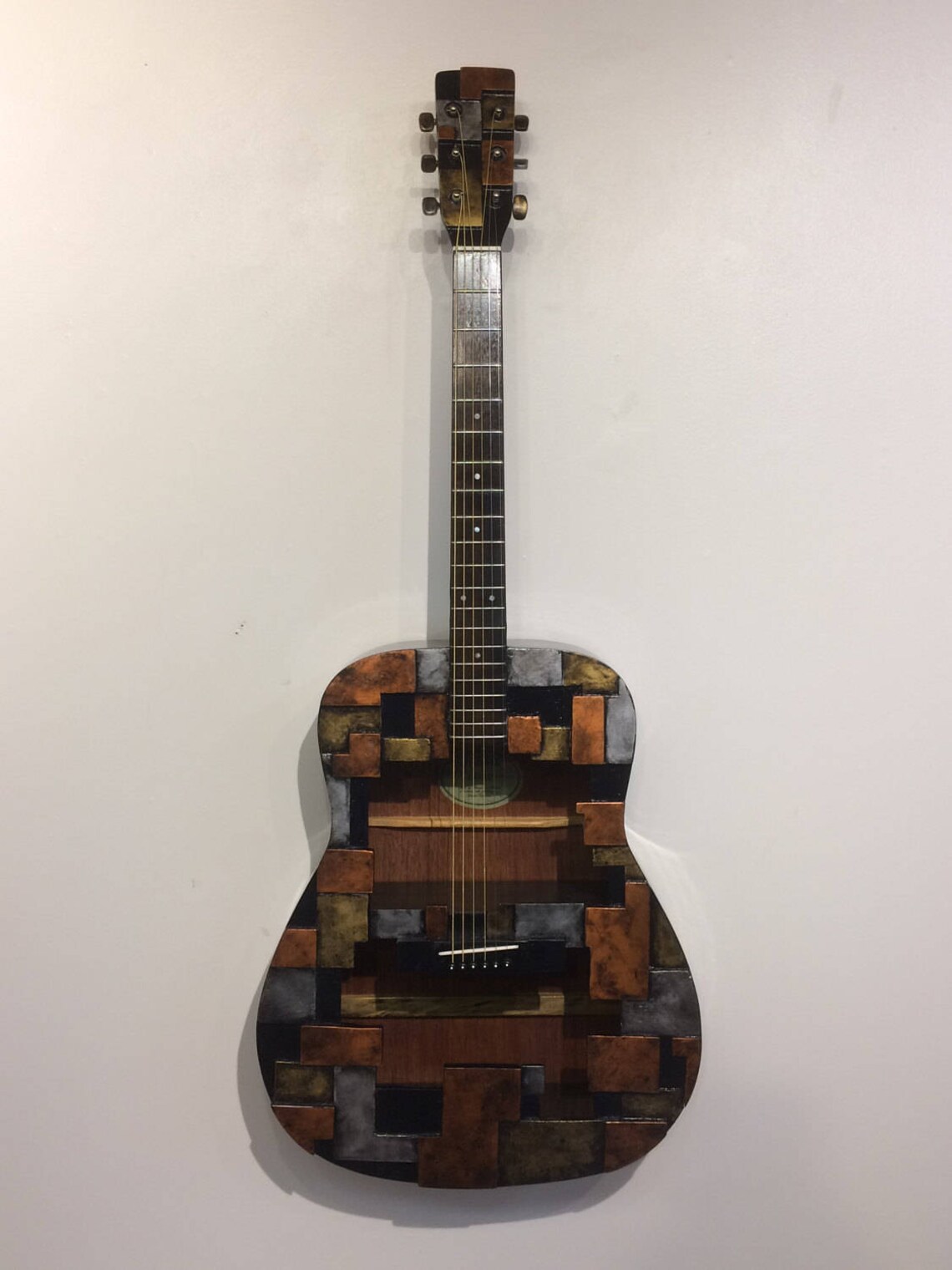 Guitar Shelf 70. Recycled Acoustic Guitar With Hand Cut | Etsy