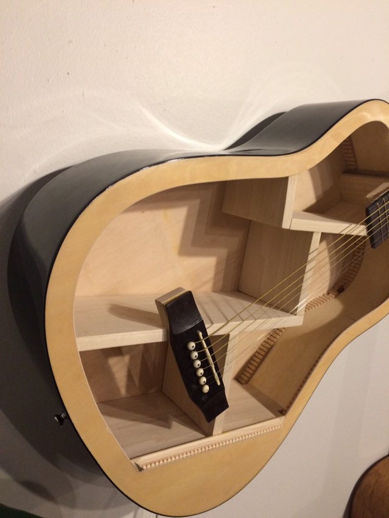 Guitar Shelf 129. Recycled acoustic guitar with custom shelves | Etsy