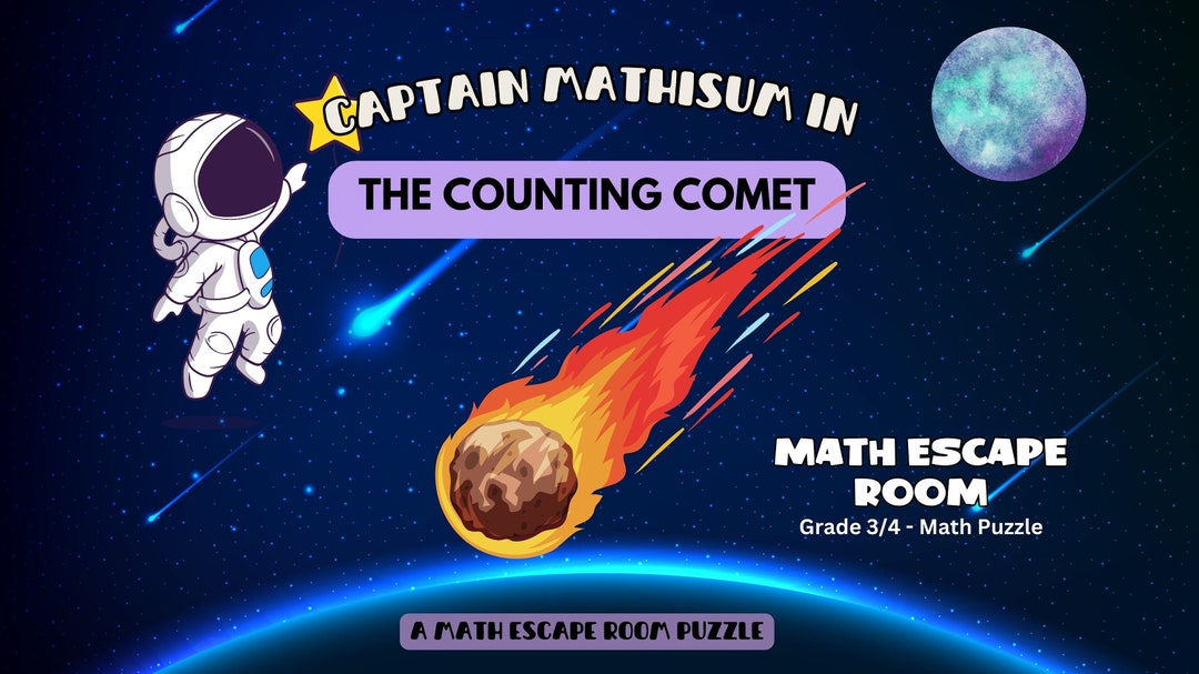 Counting Comet - Digital Math Escape Room, Grade 3 or 4, No Prep Class ...