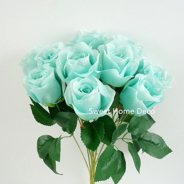 Teal Silk Flowers - Etsy