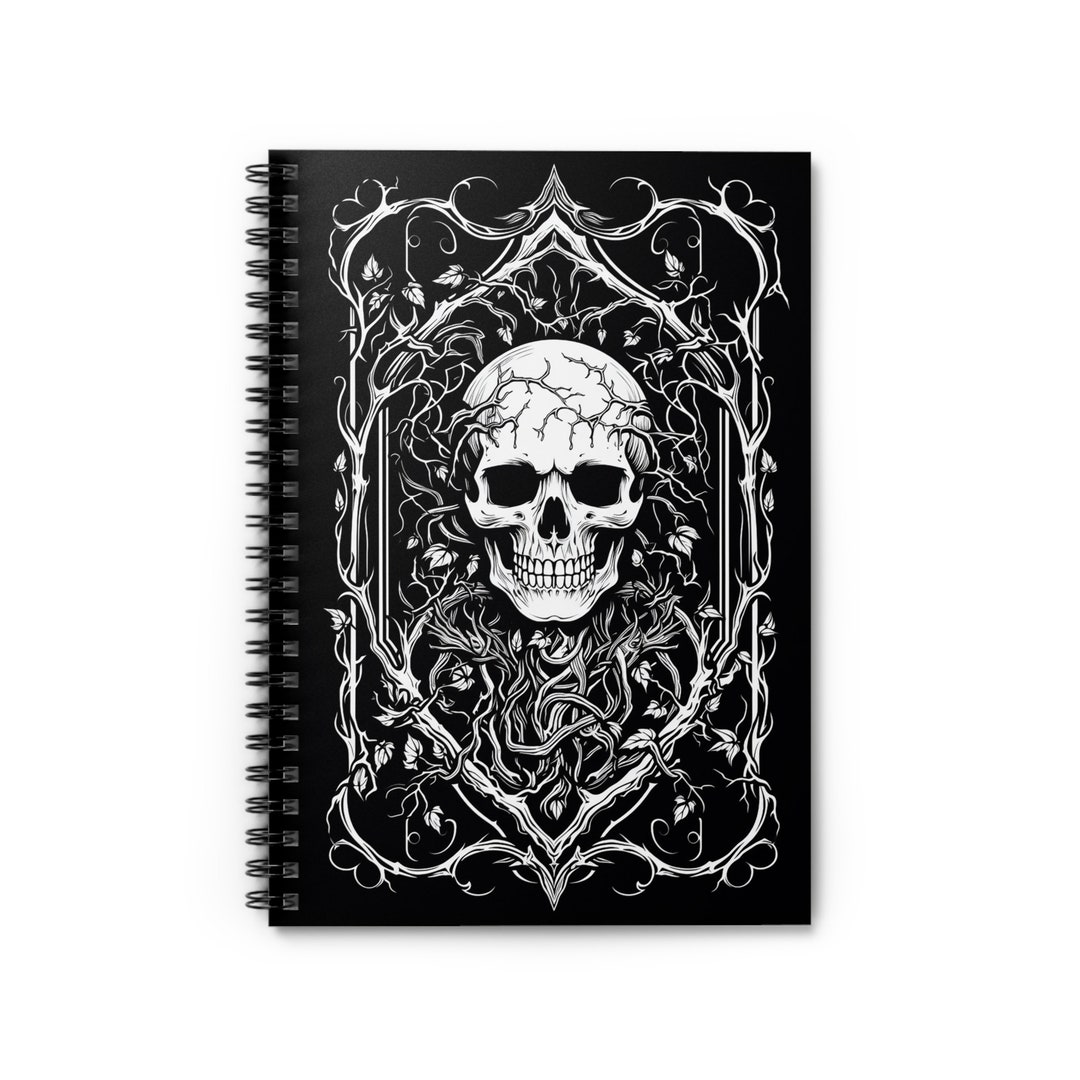 Skull and Thorns Spiral Notebook Goth Journal Horror Notebook - Etsy
