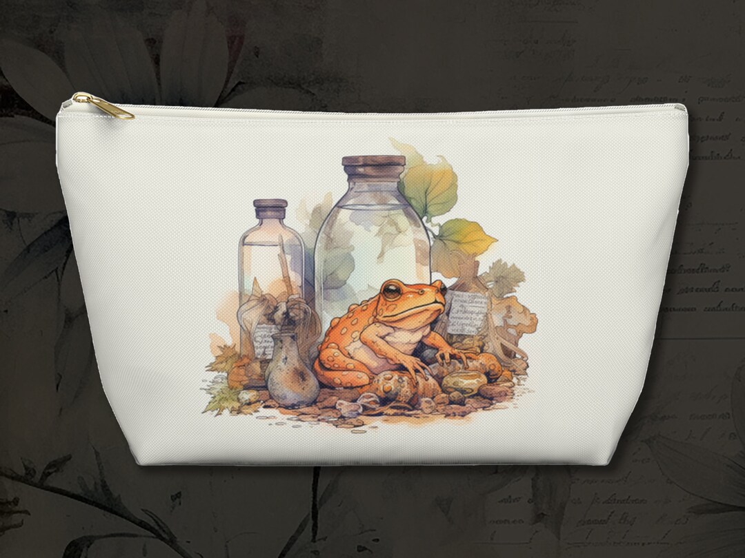Toad and Potions Pouch, Zipper Pouch Crystals Bag Tarot Bag Crystals ...