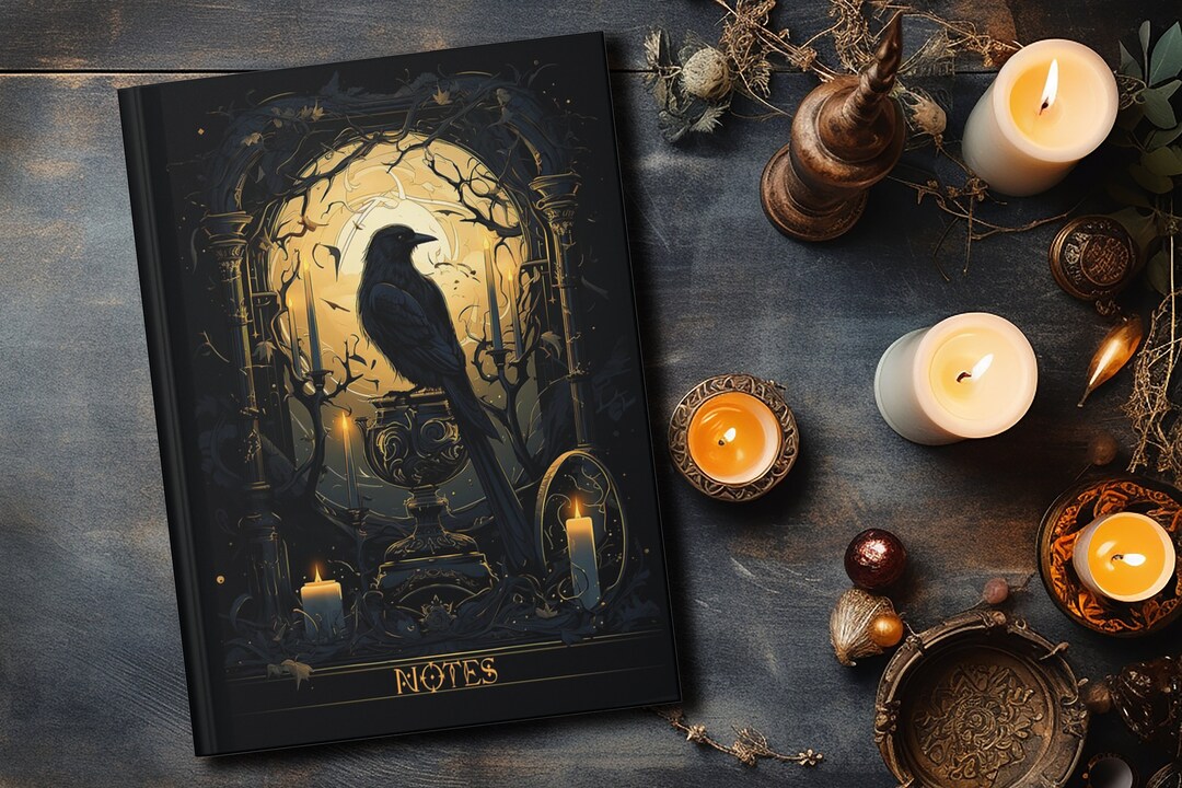 Dark Witchcraft Notebook, Gothic Journal With Lined Pages Hardcover ...