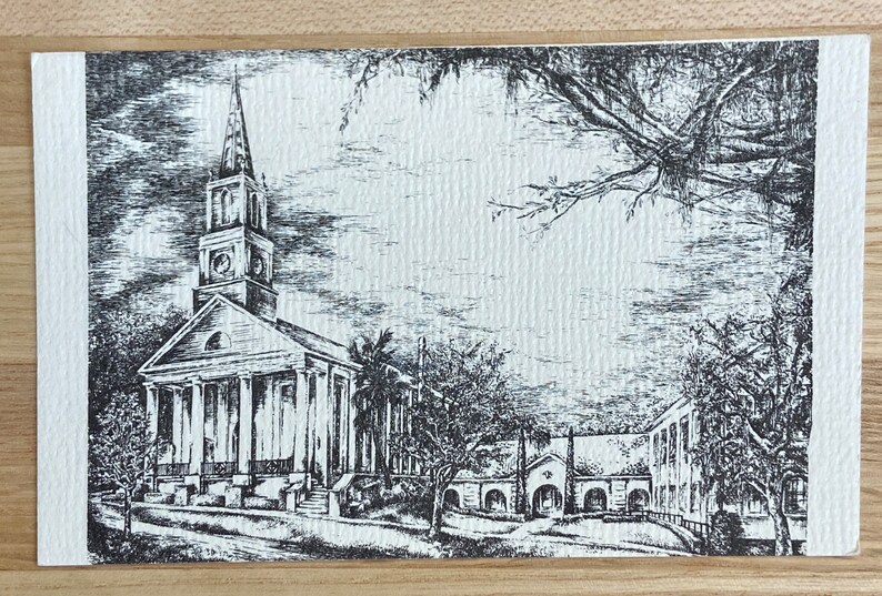 First Presbyterian Church Tallehassee Florida Black and White Postcard ...