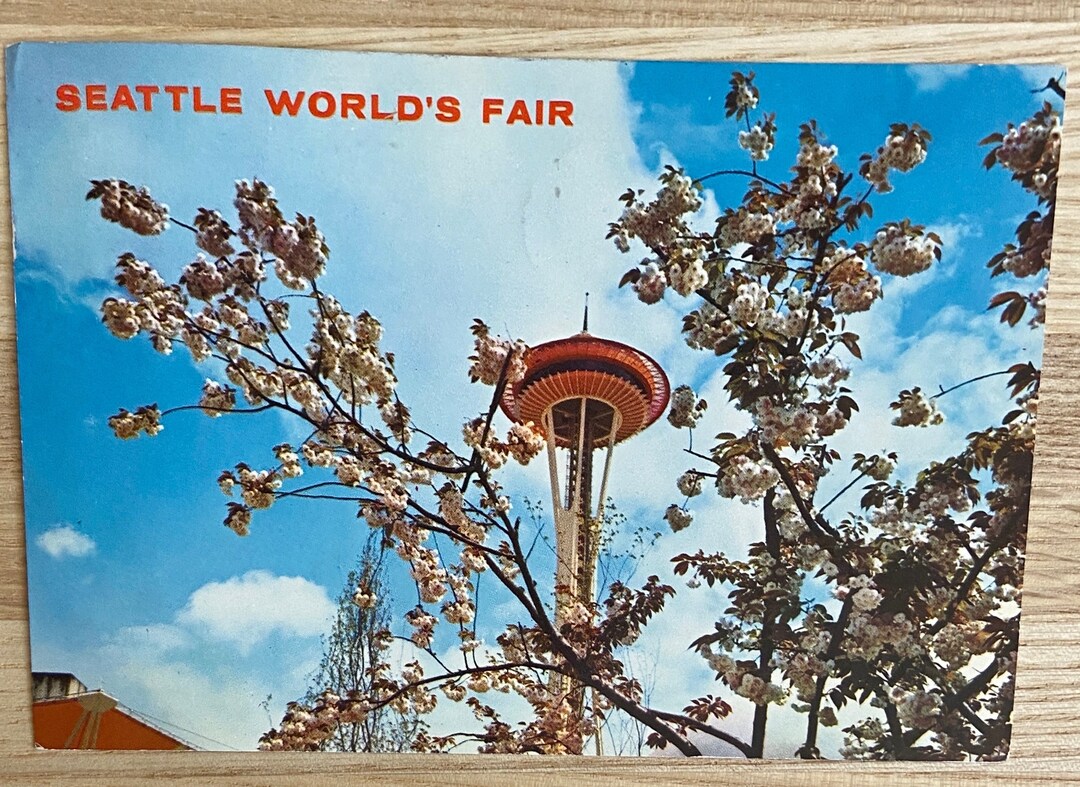 Seattle World's Fair Space Needle in Spring Postcard, Postmarked 1963 ...