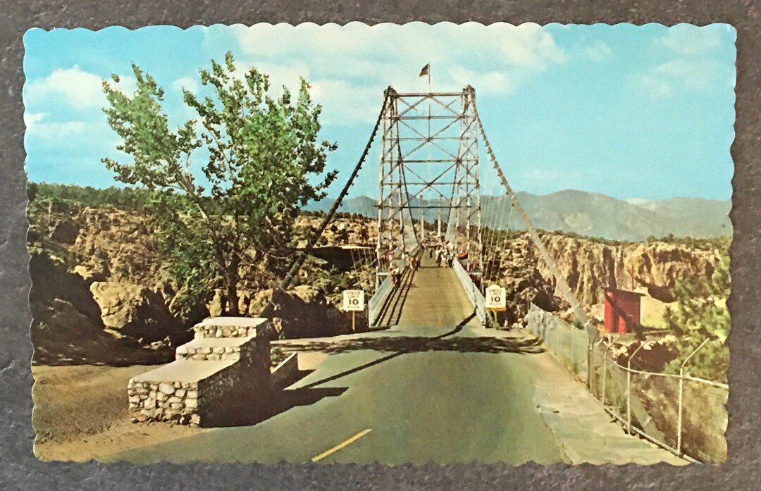 View at the Royal Gorge, Canon City, Colorado Vintage Postcard ...