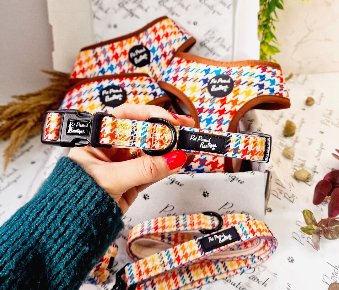 Lionheart Houndstooth Adjustable Dog Collar - Size XS - Large - Etsy