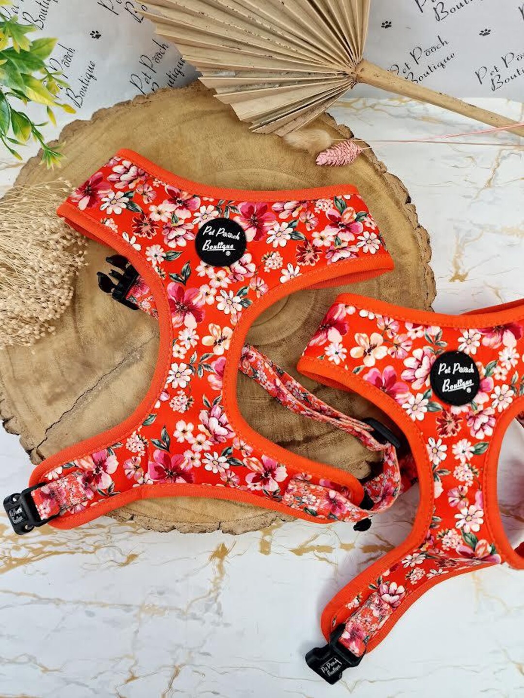 Sweet Marmalade Blossom Floral Puppy Dog Harness - Optional Flower ...