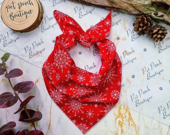 Christmas Holly Dog Bandana, Holiday Dog Bandana, Christmas Dog Bandana ...