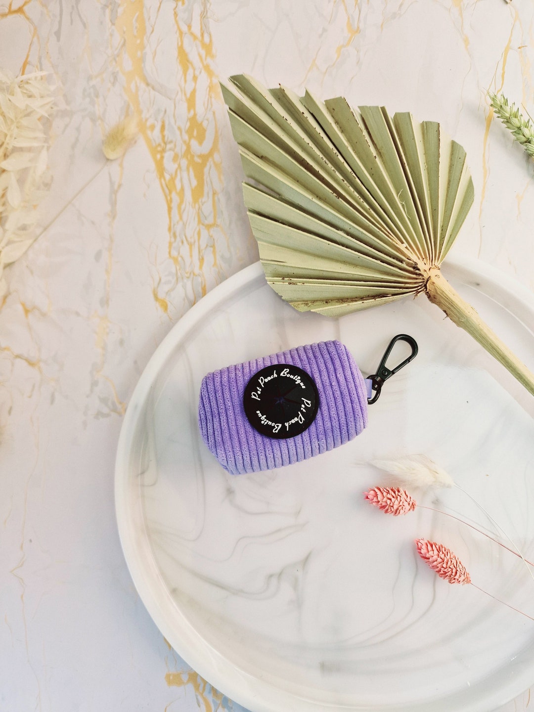 Pastel Purple Cord Dog Poo Bag Holder *FREE Roll of Poo Bags - Etsy