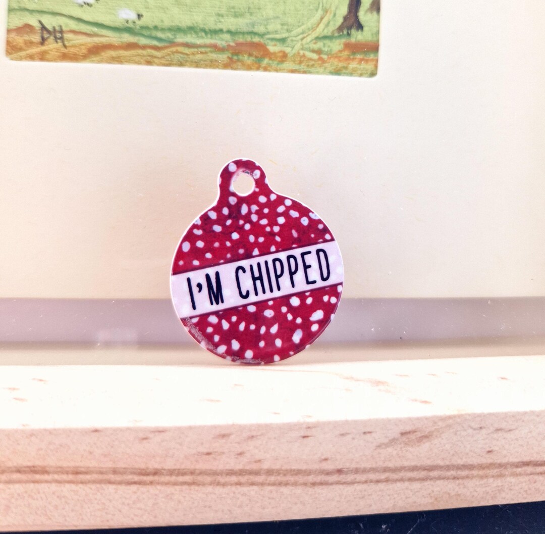 Poppy Toadstool Polkas Dog Tag..pet ID Tag - Dog Cat Identity Tags ...