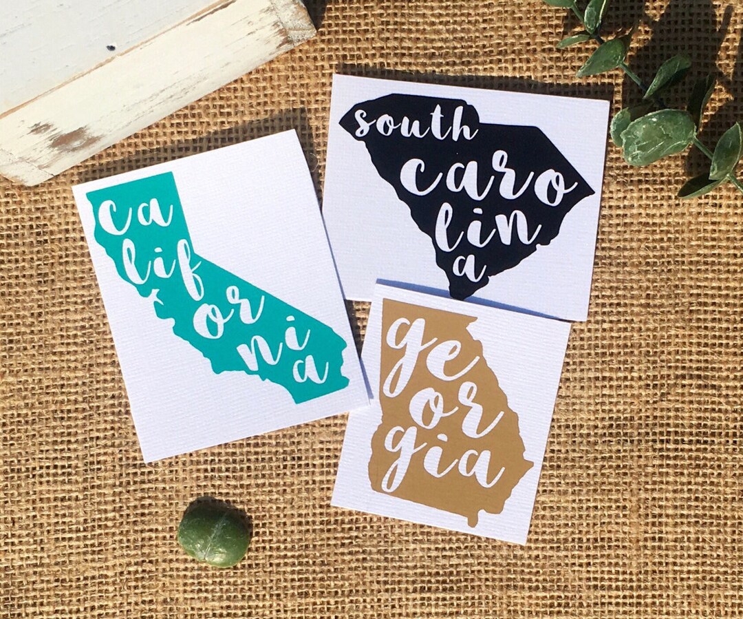 Free Shipping* Any State - State Name Decal - Etsy