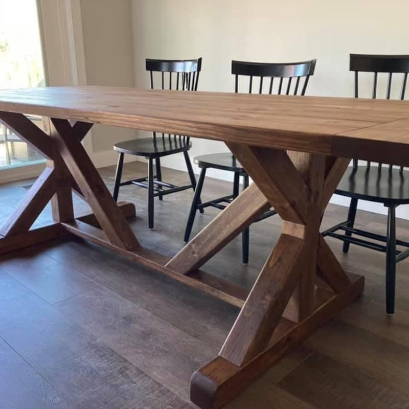 Solid Wood Dining Table - Etsy