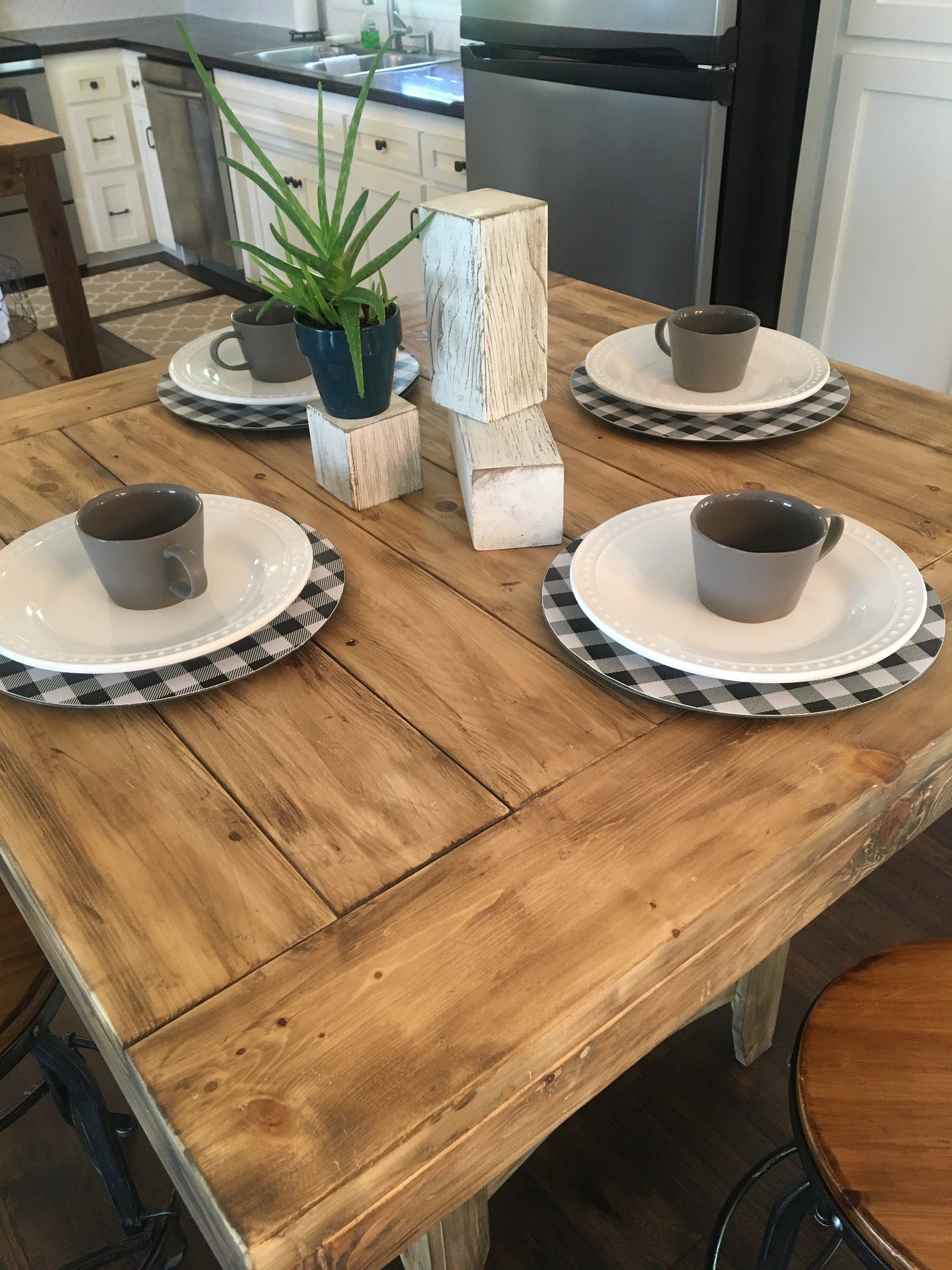 Custom Built Solid Wood Farmhouse Pub Style Table 44x44x36" - Etsy
