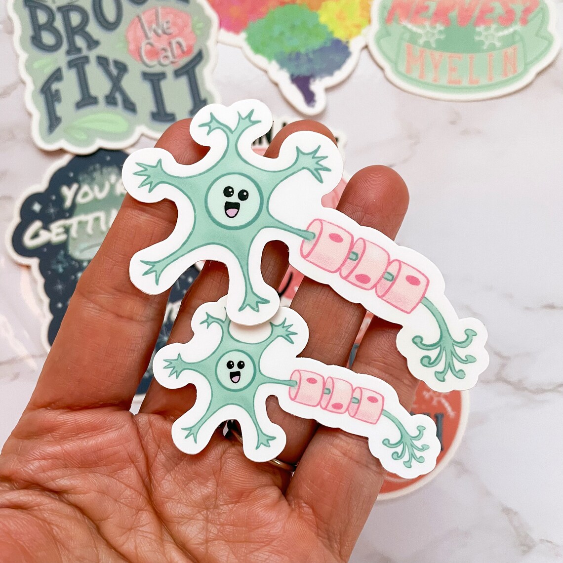 Neuro Stickers Medical Puns Set of 8 Vinyl Stickers - Etsy
