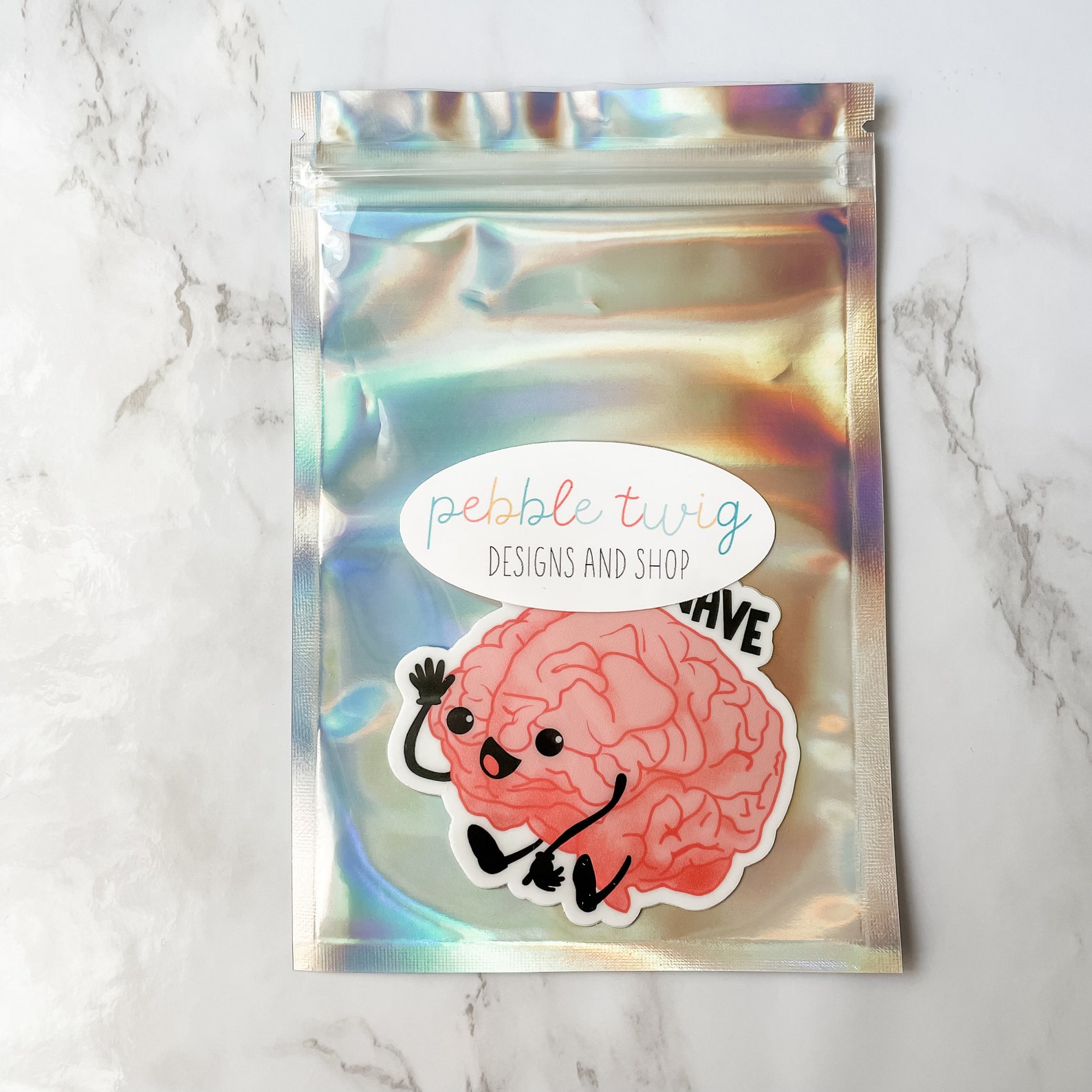 Brain Wave Sticker Medical Puns Neuro Pun Individual Vinyl - Etsy