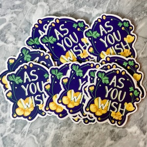 As You Wish - Vinyl Sticker - Princess Bride Sticker - Waterproof ...