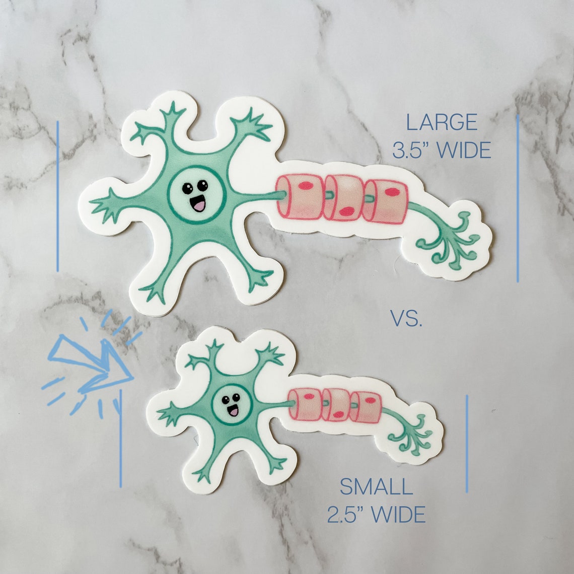 Happy Little Neuron Sticker 2.5 In Medical Puns Vinyl - Etsy