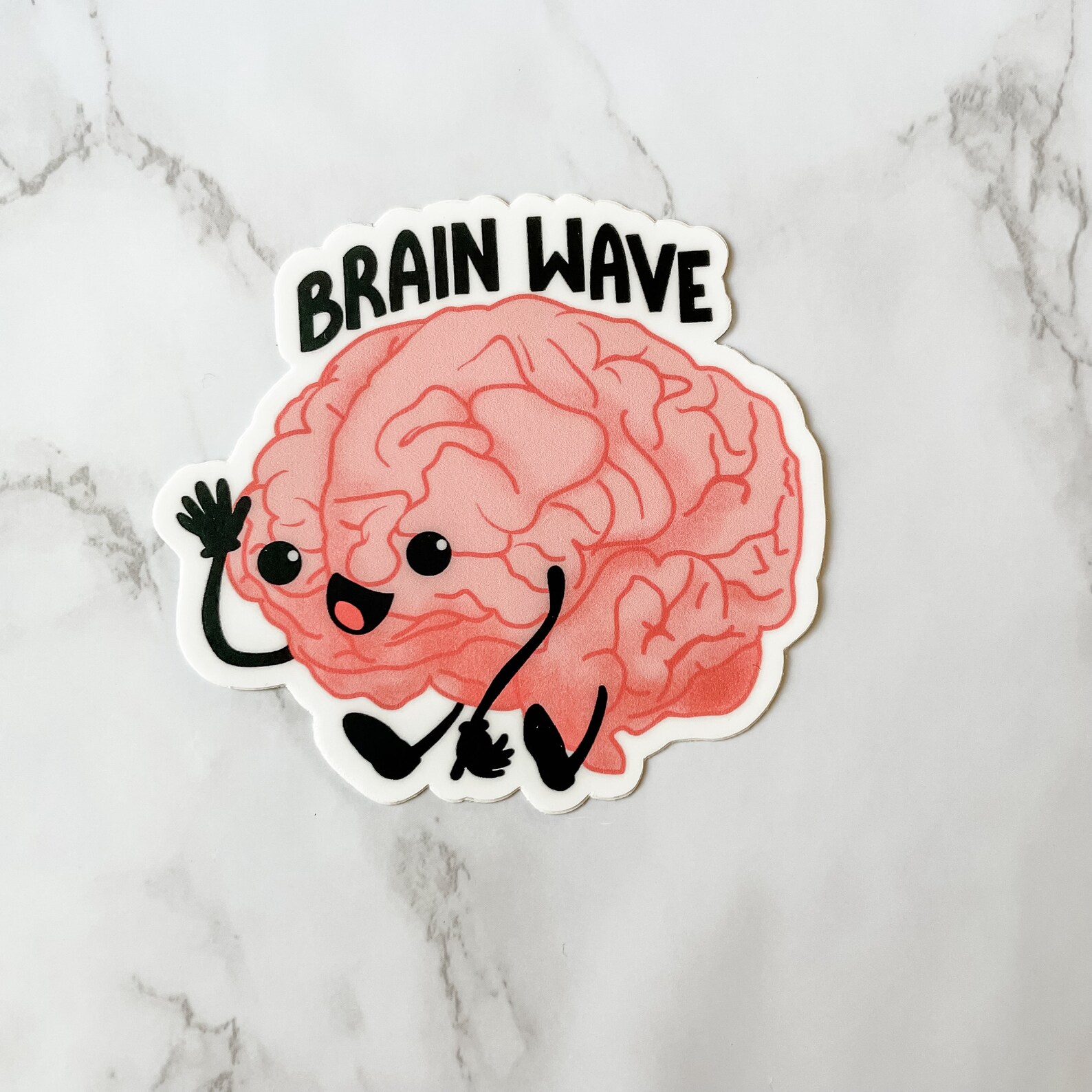 Brain Wave Sticker Medical Puns Neuro Pun Individual Vinyl - Etsy