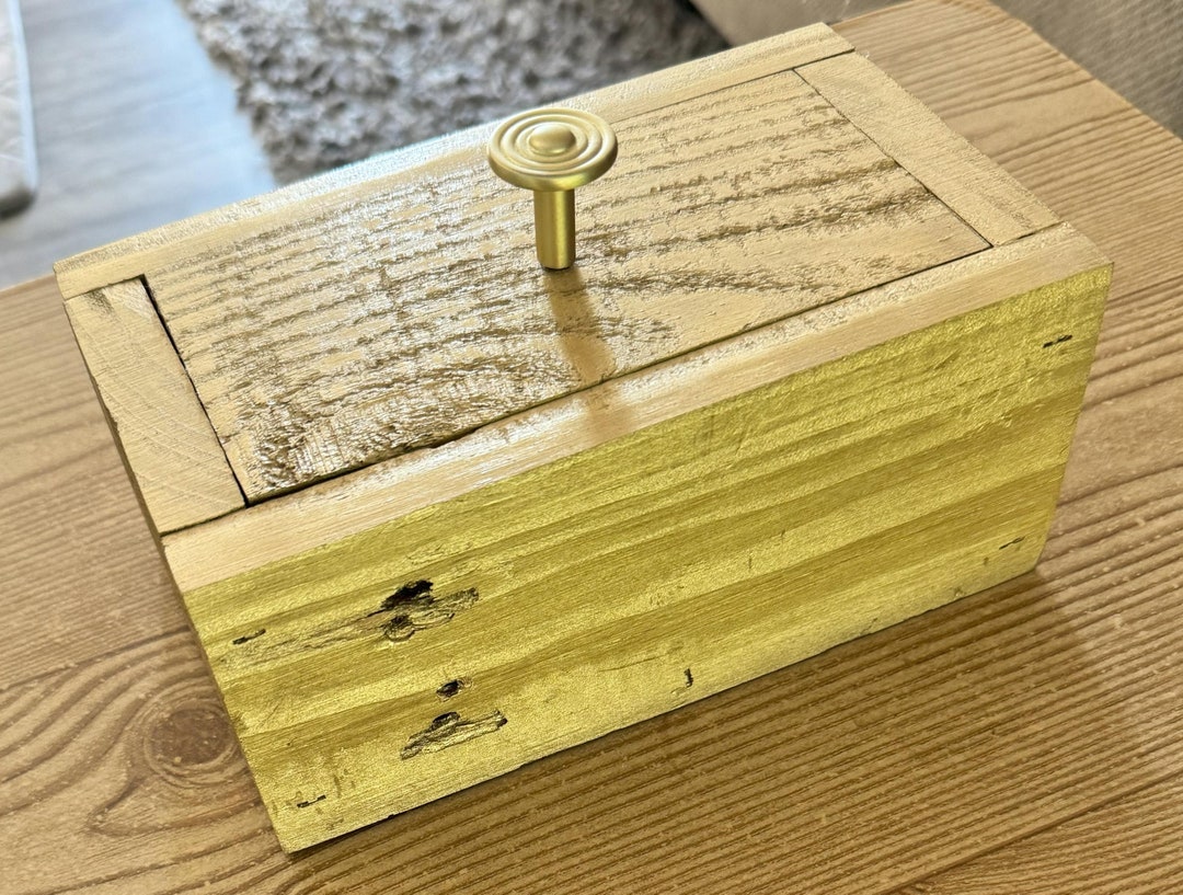 Rustic Golden Prosperity Box - Etsy