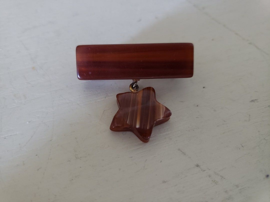 Chocolate Bakelite Pin/ Small Bakelite Pin/simichrome Tested Bakelite ...