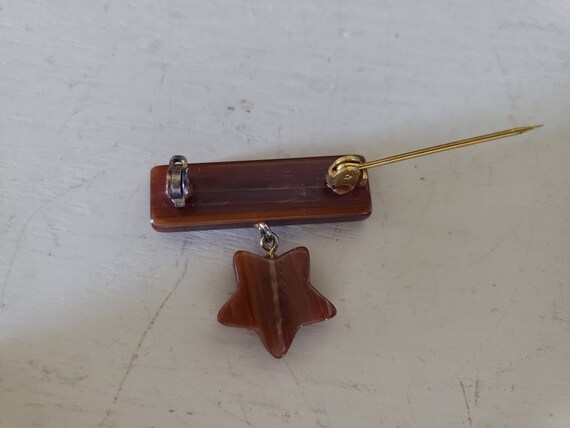 Chocolate Bakelite Pin/ Small Bakelite Pin/Simichrome… - Gem