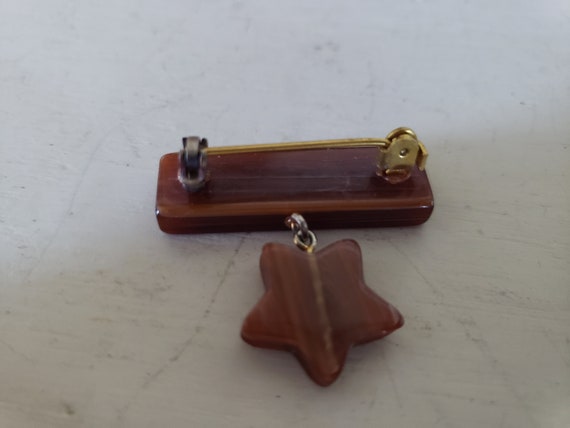 Chocolate Bakelite Pin/ Small Bakelite Pin/Simichrome… - Gem