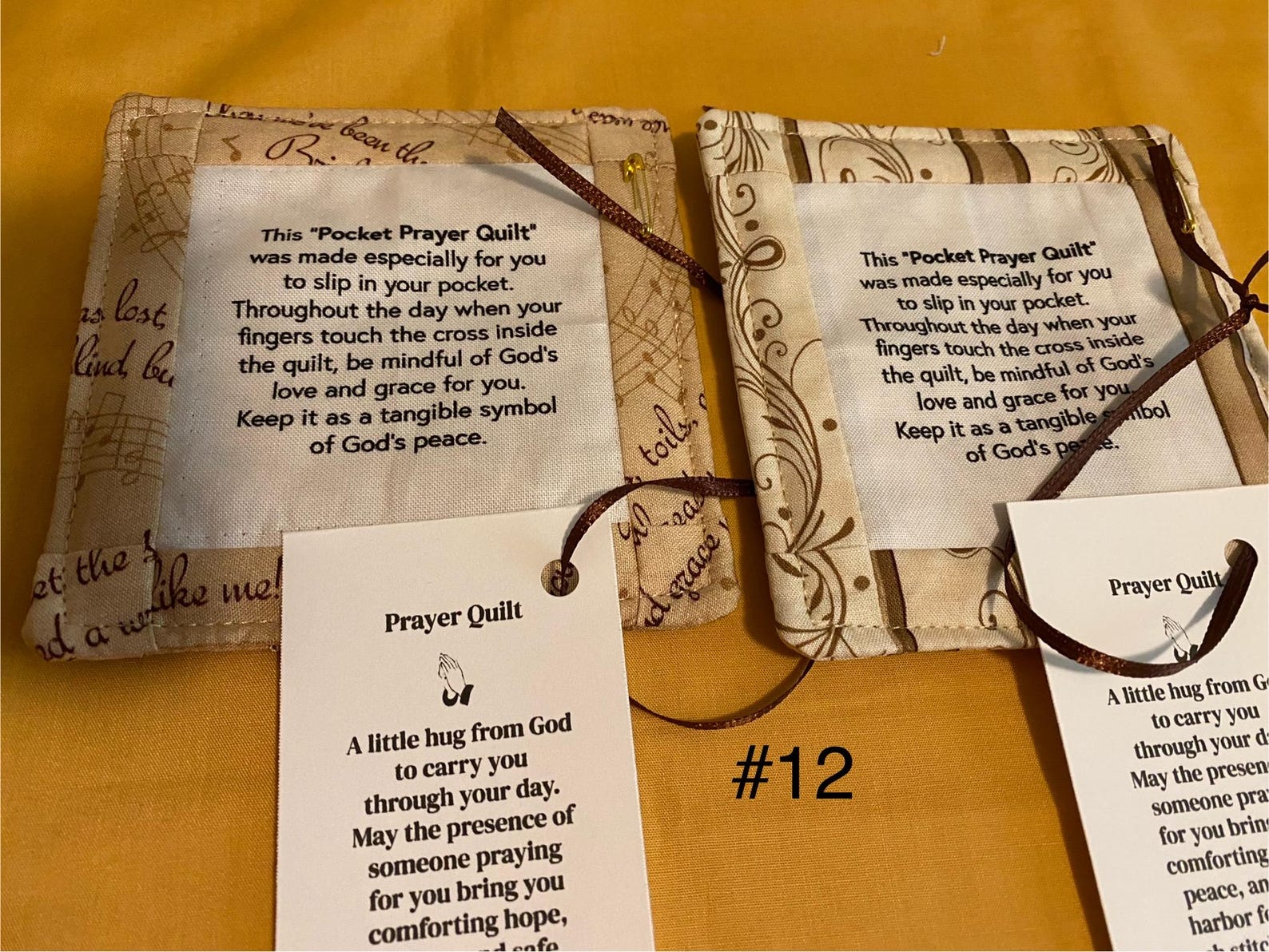 Mini Prayer Quilt Handmade Set of 2 - (#12) - Etsy