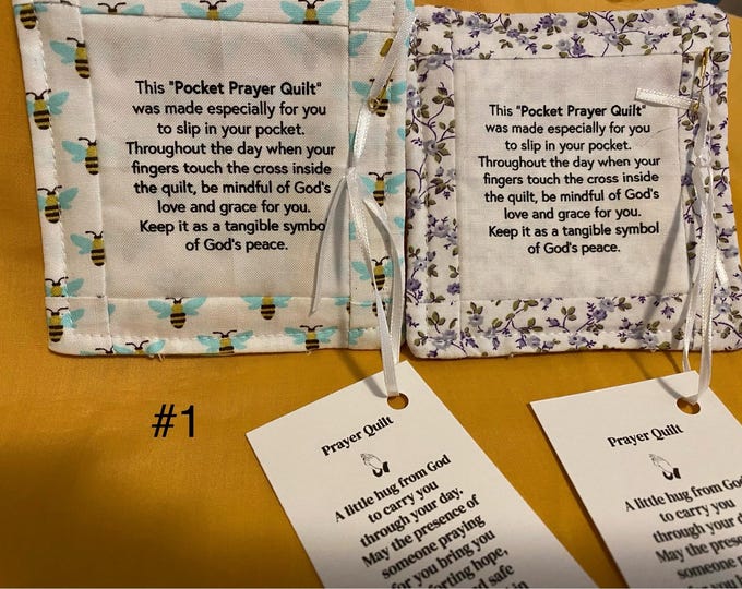 Mini Prayer Quilt Handmade Set of 2 - (#1) - Etsy